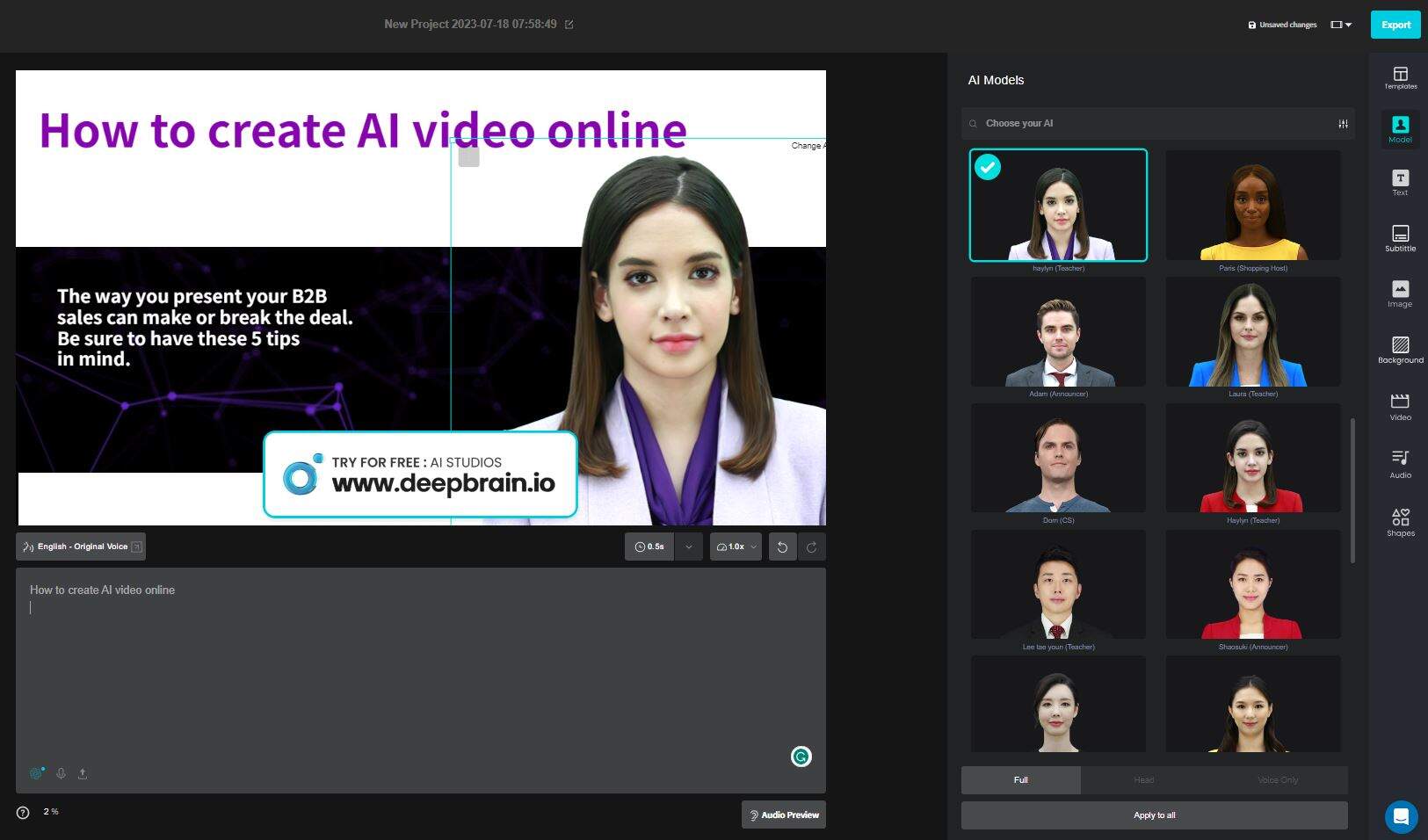Deepbrain AI | Create Professional Videos Easily with AI Studios' Free ... Deepbrain AI | Create Professional Videos Easily with AI Studios' Free ...